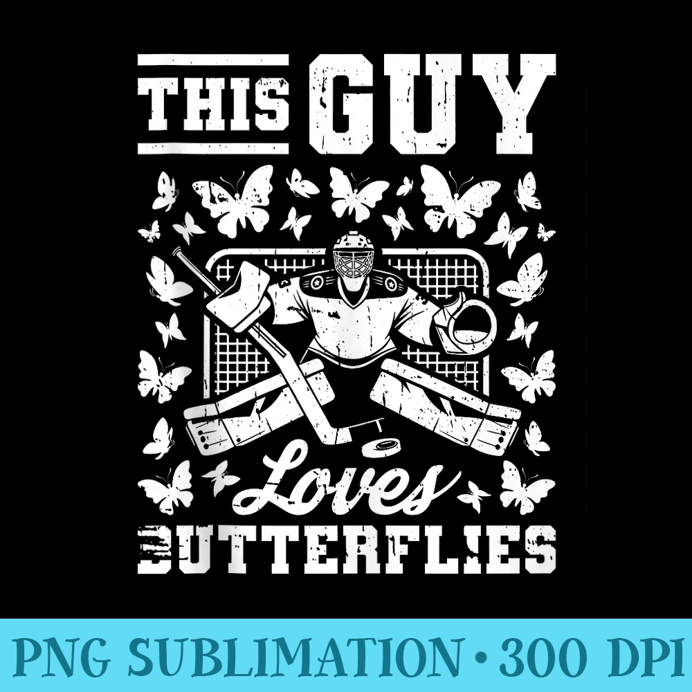 Ice Hockey Goalie Goalkeeper Butterflies Goaltender - Stylis | Inspire ...