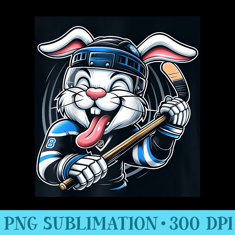 Hockey Bunny Easter Rabbit painting 3d sketch art animals Ra | Inspire ...
