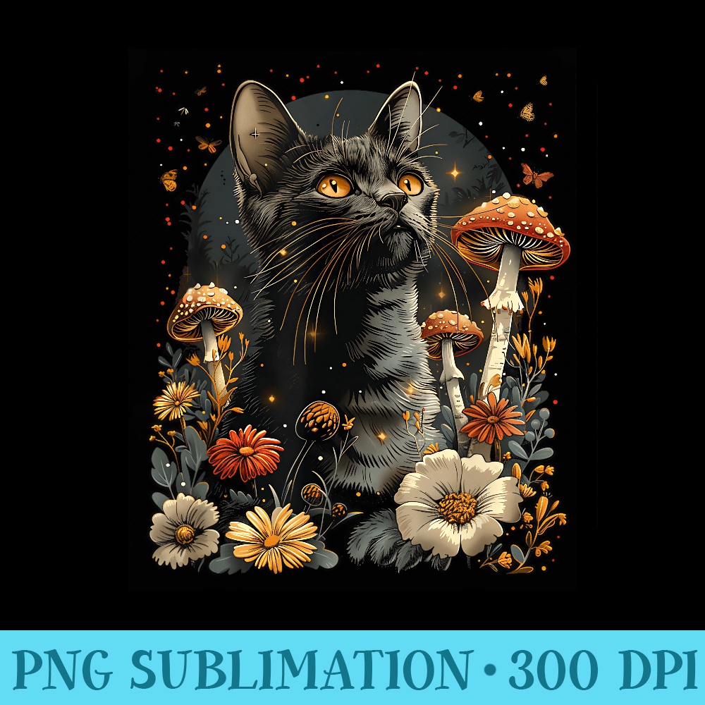Dark Cottagecore Cat Aesthetic Goblincore Mushroom Fairycore | Inspire ...