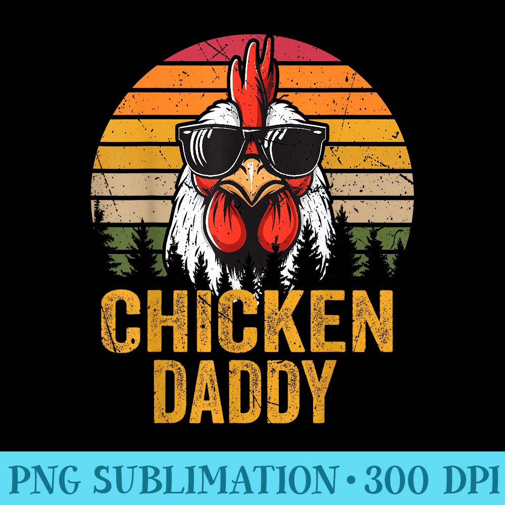 Chicken Daddy Vintage Rooster For Dad Farmer Fathers Day Men | Inspire ...