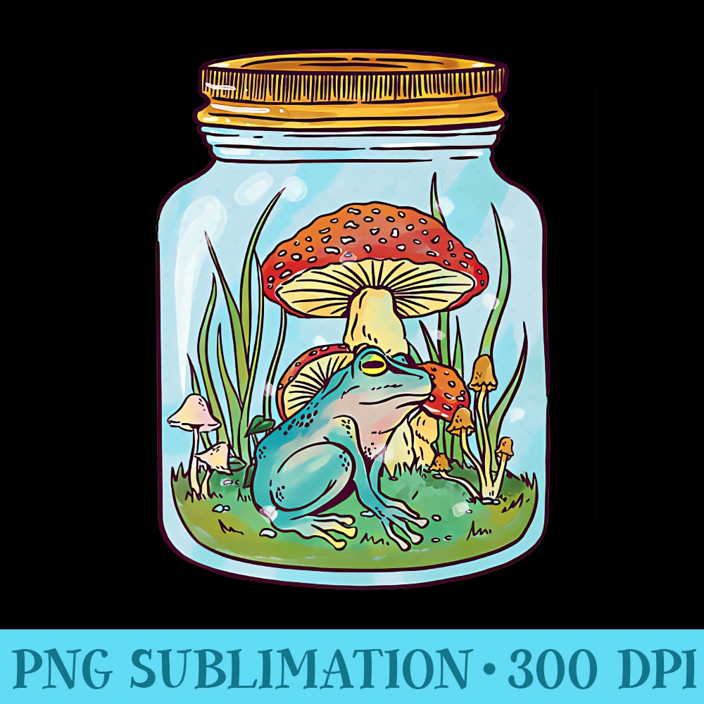 Cottagecore Nature Lover Goblincore Aesthetic Mushrooms Frog | Inspire ...