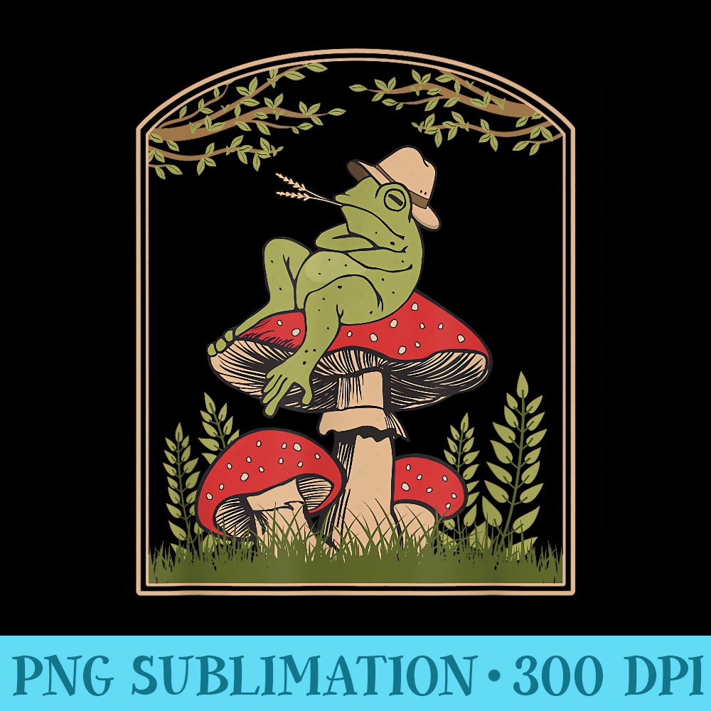 Cottagecore Aesthetic Frog Goblincore Mushroom Toad Fungus - | Inspire ...