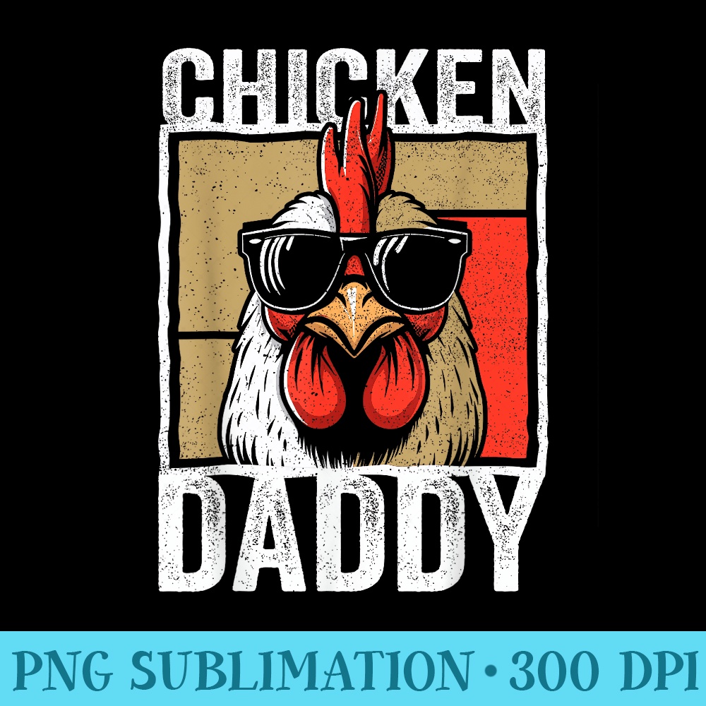 Chicken Daddy Rooster Farmer Funny Fathers Day For Men - Shi | Inspire ...