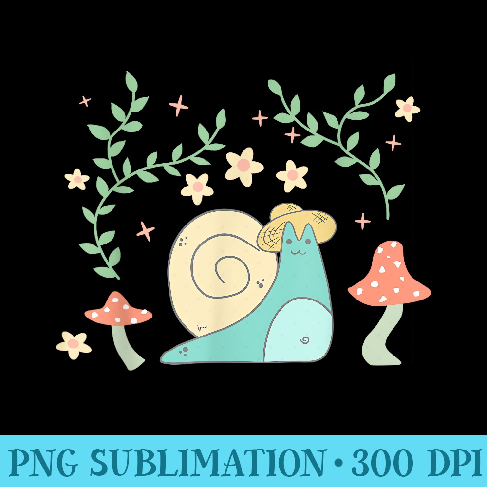 Farmcore Snail Mushrooms Cute Pastel Cottagecore Aesthetic - | Inspire ...