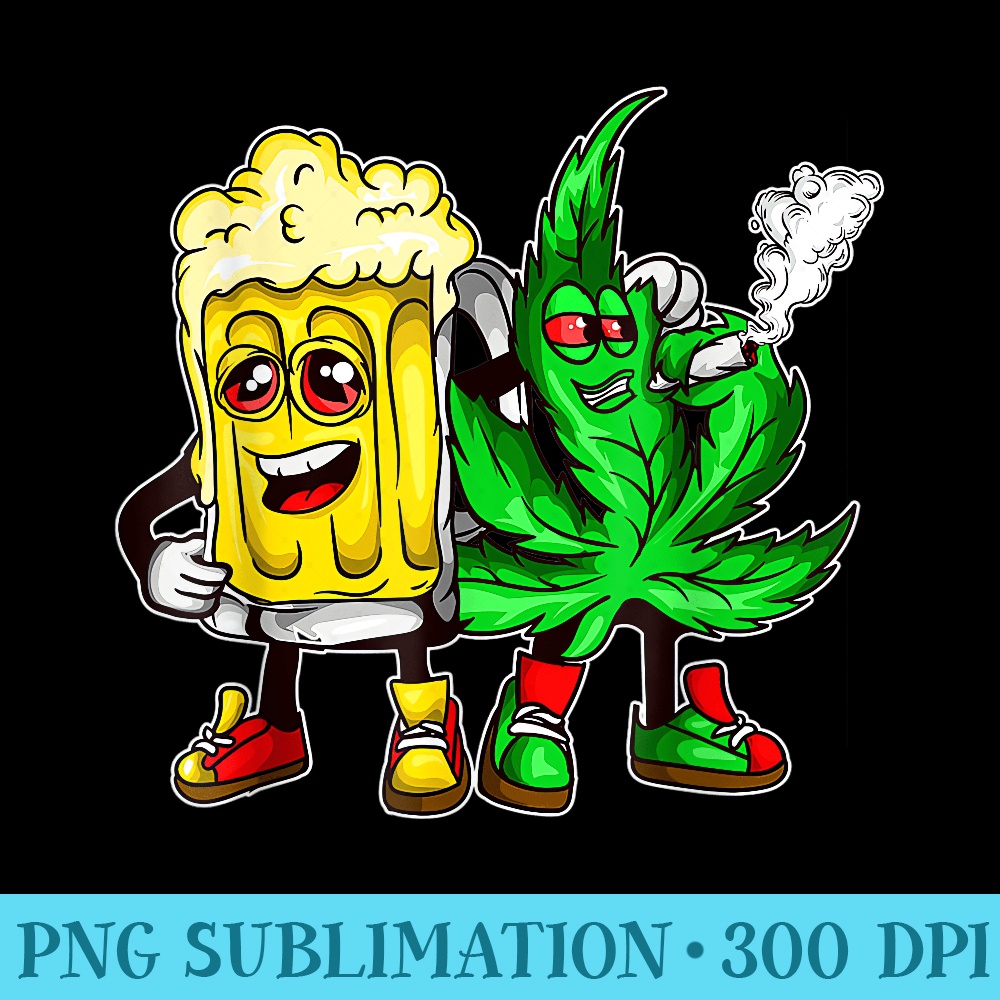 Funny 420 Pot Leaf Marijuana Bong Beer Drunk Weed Cannabis - | Inspire Uplift