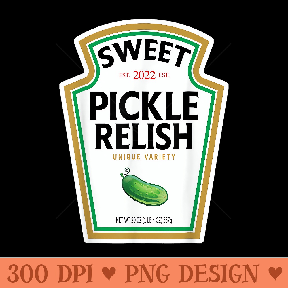 Sweet Green Pickle Relish Funny DIY Halloween - PNG Art File | Inspire ...