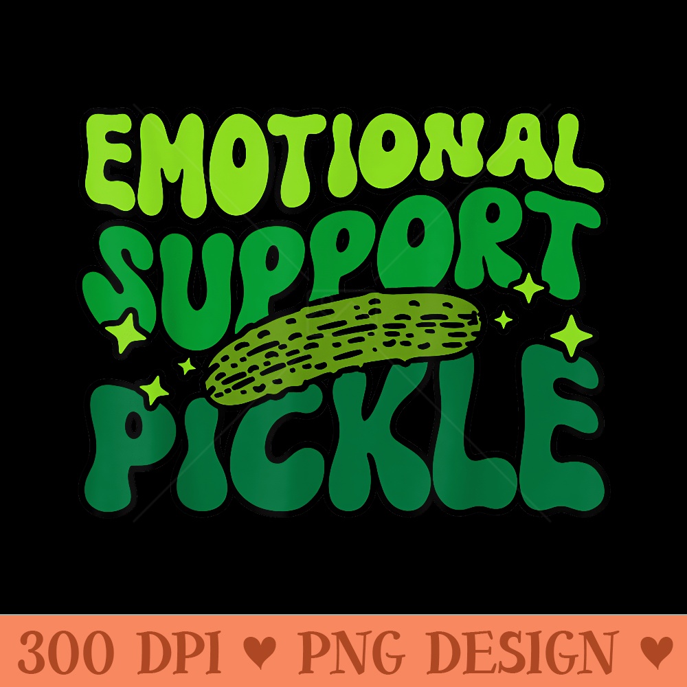 Emotion Support Pickle Supportive Friend Therapist - PNG Art | Inspire ...