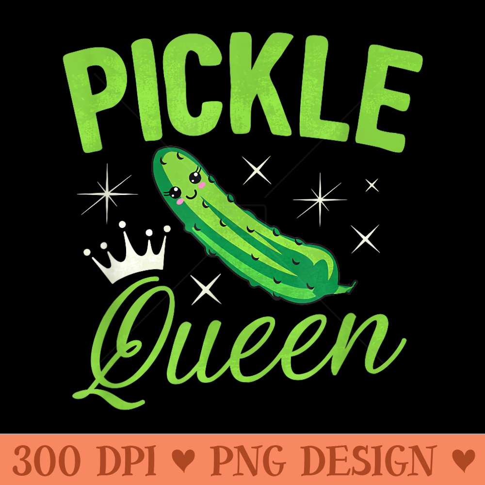Pickle Queen Cute Cucumber Lover for Women Girl - Clipart PN | Inspire ...