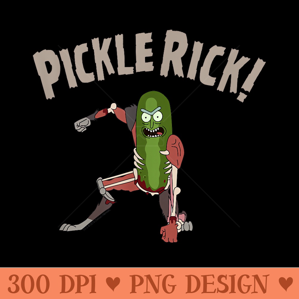 Rick and Morty Pickle Rick Action Pose - PNG Download | Inspire Uplift