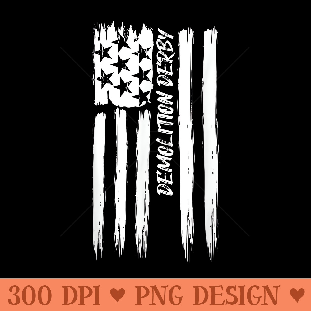 Demolition Derby USA America Flag Funny Race Car Drive Crash | Inspire ...