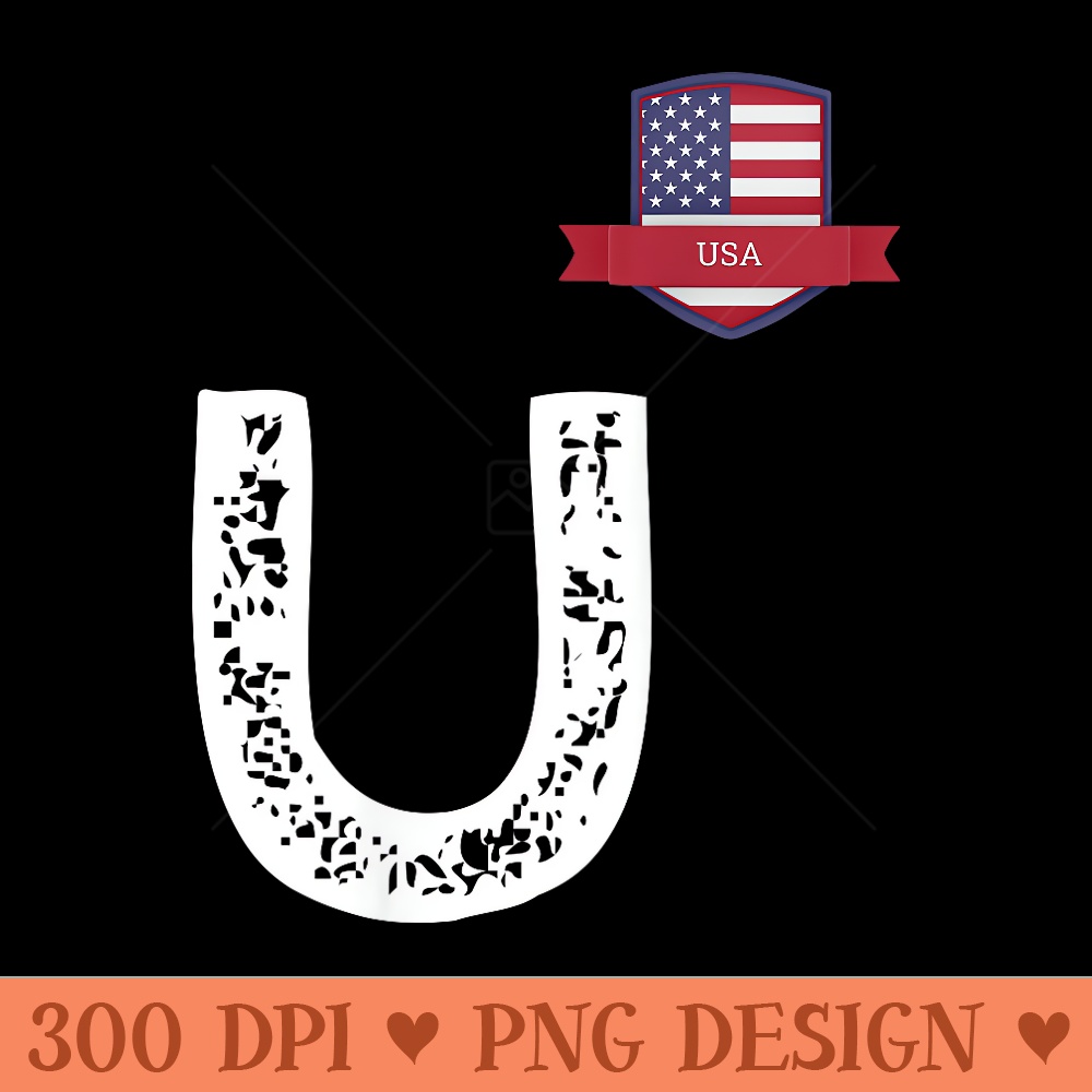 USA HumanFlag Letter U American USA - High Quality PNG Files | Inspire ...