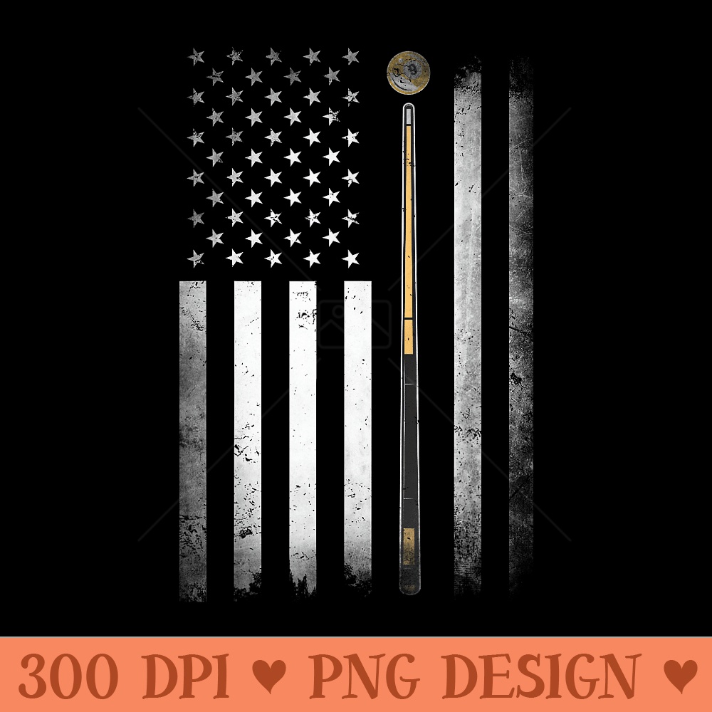 Billiards Pool Player Table USA US American Flag - High Qual | Inspire ...
