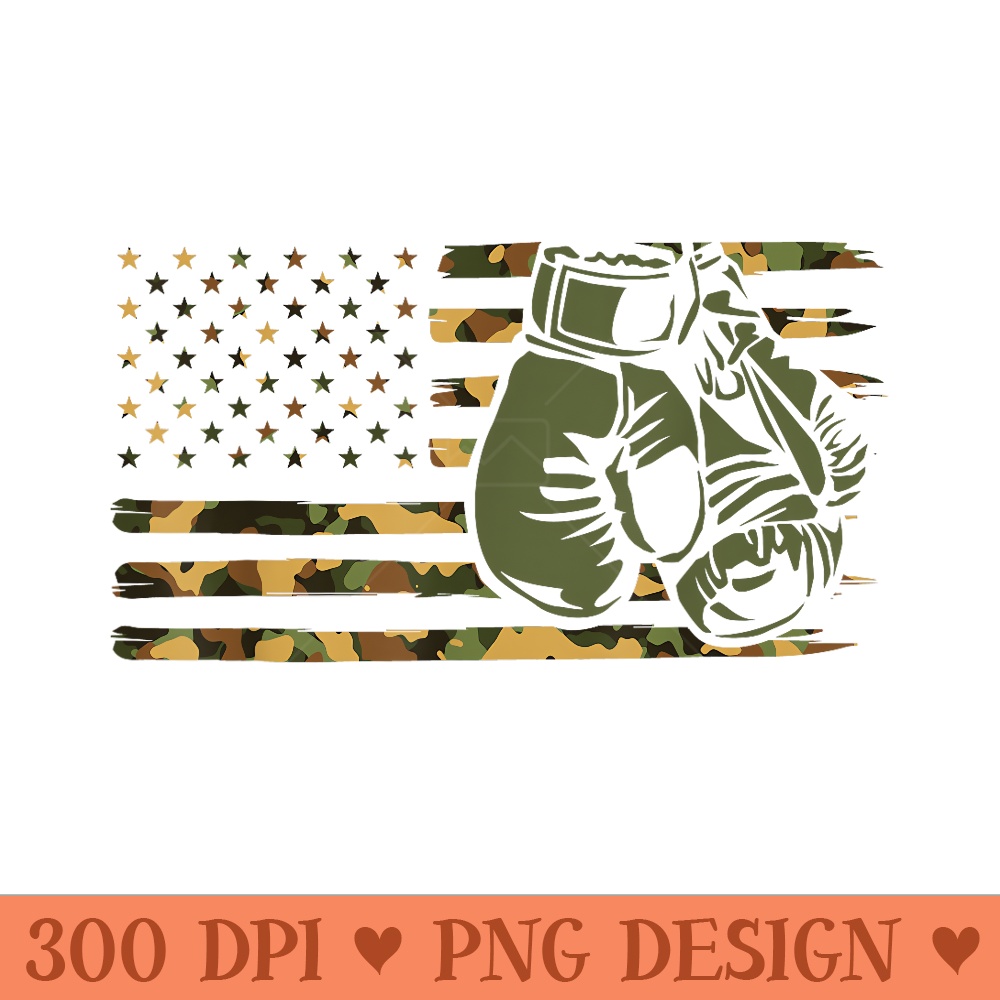 Camo Boxing USA Flag for Boxer American Flag Boxing - PNG Ar | Inspire ...