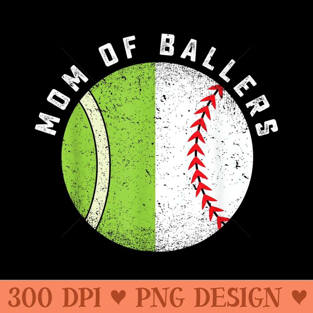 Cool Mom of Ballers Baseball Tennis Player Daughter Son Team | Inspire ...