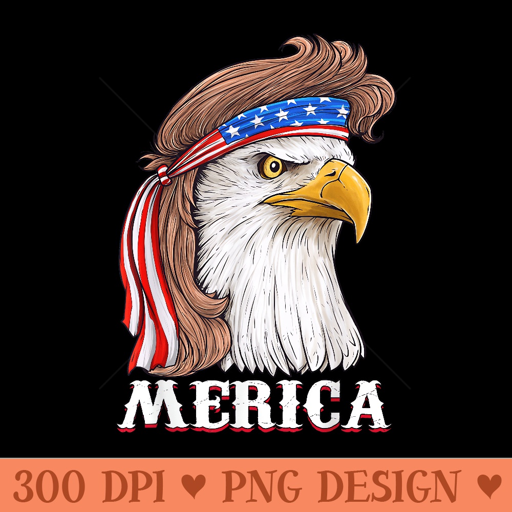 Eagle Mullet 4th Of July USA American Flag Merica - Digital | Inspire ...