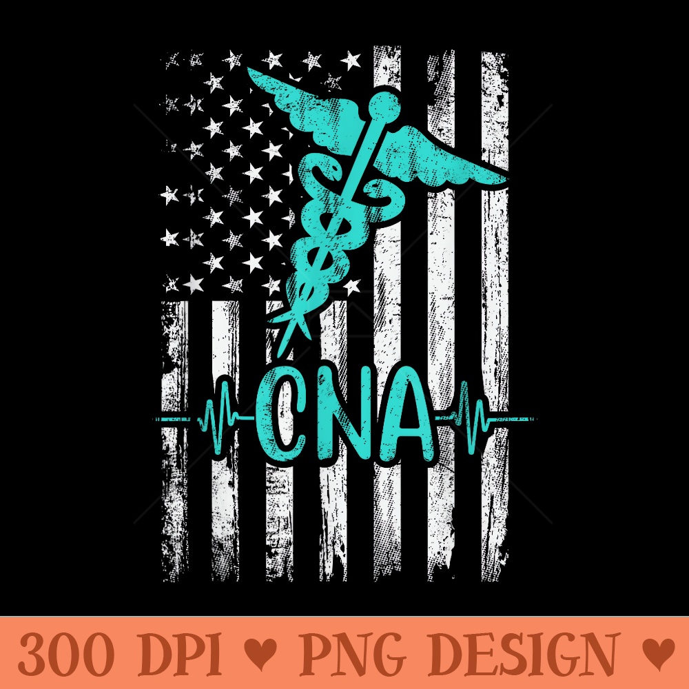 Vintage USA CNA Certified Nurse Assistant American Flag - Pr | Inspire ...