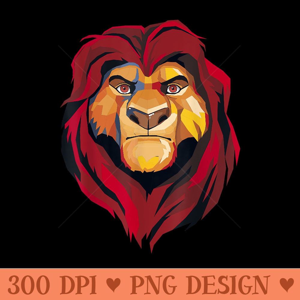 Disney The Lion King Mufasa Artistic Painted Portrait - High | Inspire ...