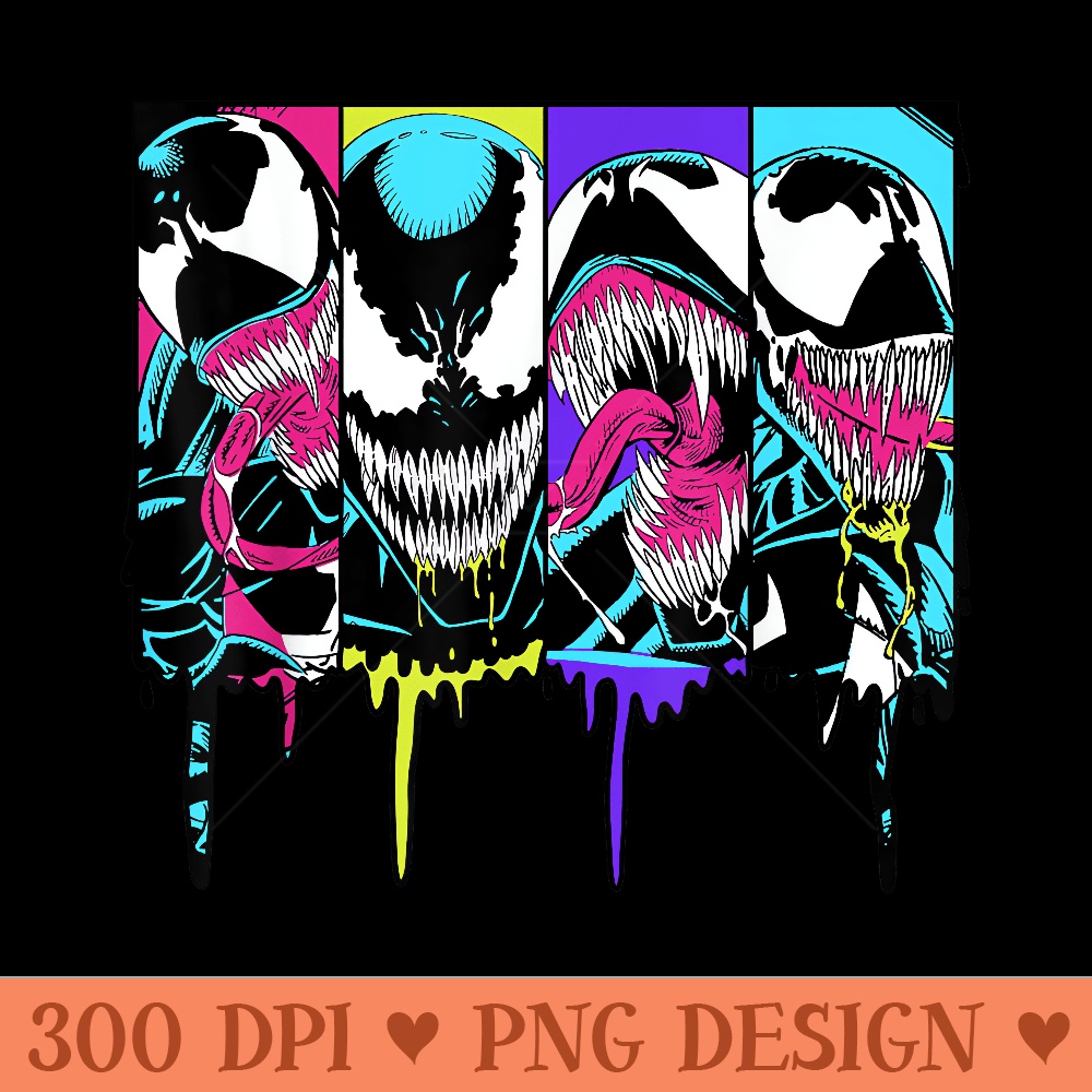 Marvel Venom Colorful Dripping Comic Panel - High Resolution | Inspire ...