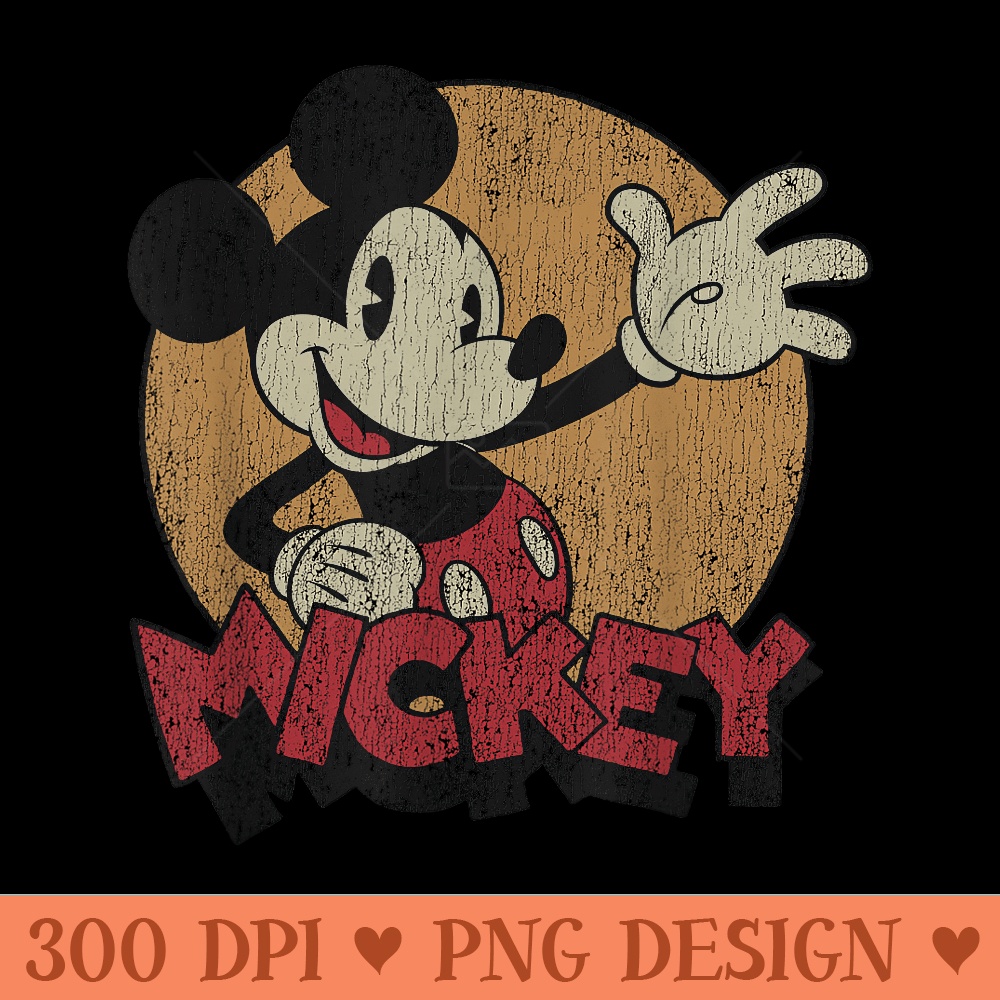 Disney Mickey And Friends Mickey Mouse Retro Distressed - Tr | Inspire ...