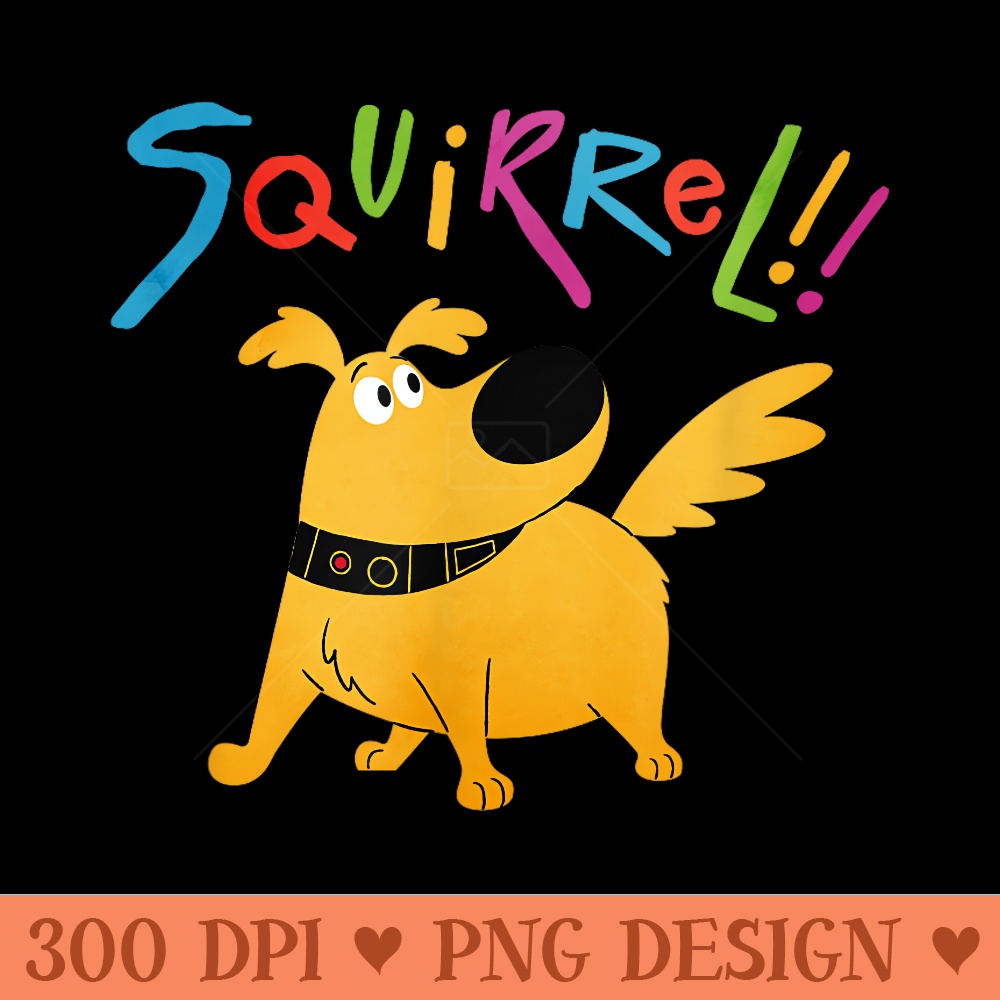 Disney Pixar UP Dug Squirrel Pose - Printable PNG Images | Inspire Uplift
