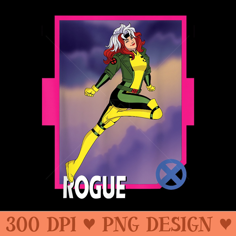 Marvel XMen 97 Classic Rogue Vintage Super Hero Card - PNG c | Inspire ...