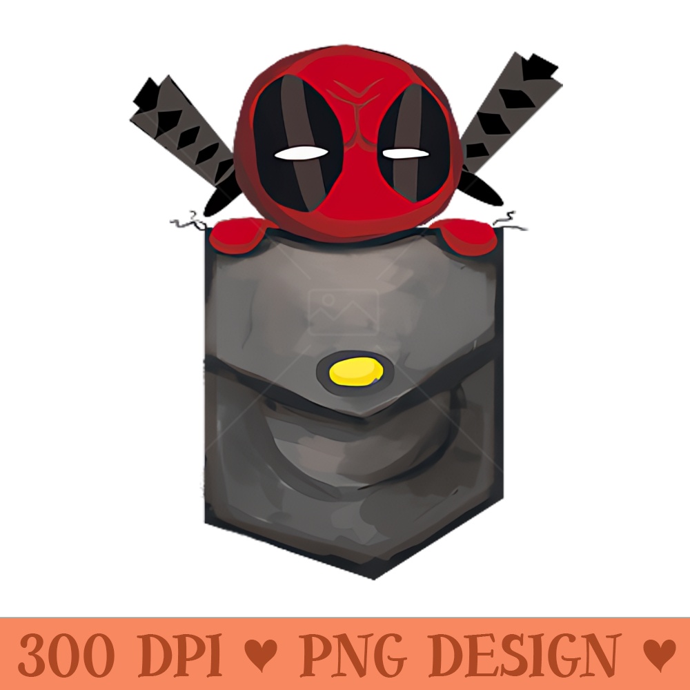 Marvel Deadpool Cute Comic Cartoon Faux Pocket - High Qualit | Inspire ...
