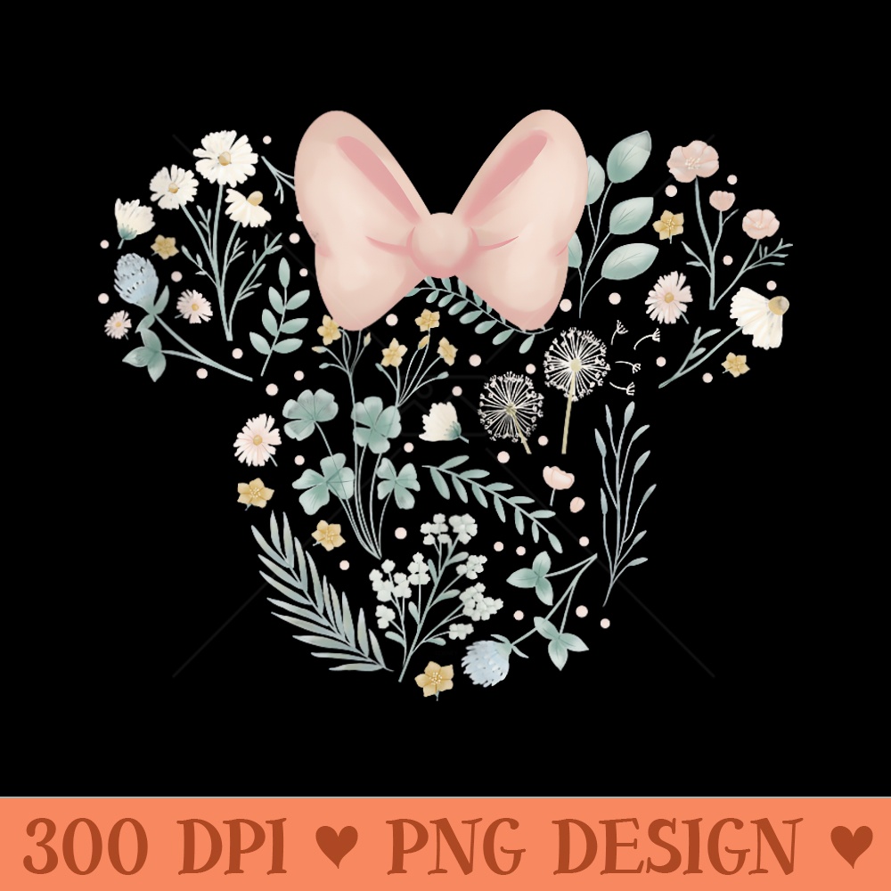 Disney Minnie Mouse Icon Spring Flowers - High Quality PNG C | Inspire ...