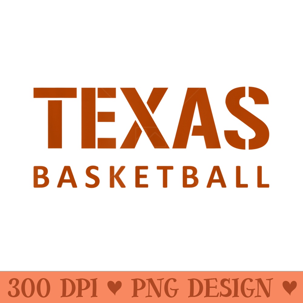 Texas Basketball Block Style - PNG design assets | Inspire Uplift