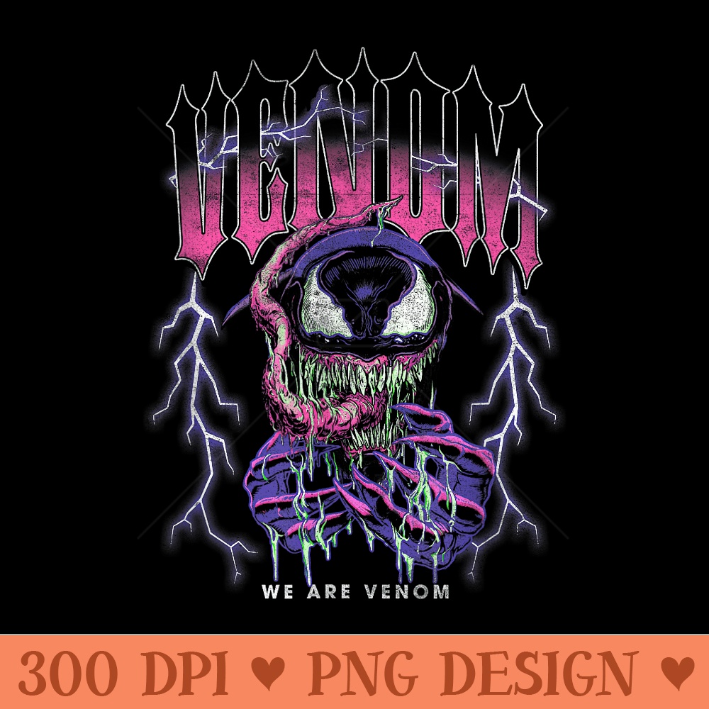 Marvel SpiderMan We Are Venom Vintage Lightning Portrait - P | Inspire ...