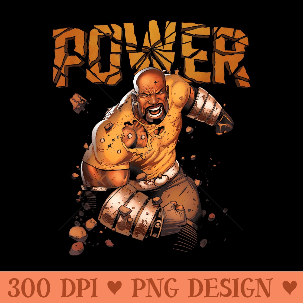 Marvel Comics Retro Classic Luke Cage Power Smash Logo - PNG | Inspire ...
