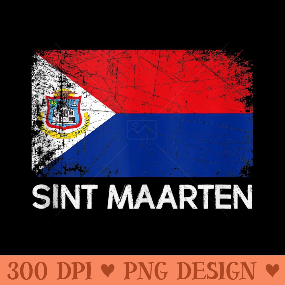 St Maarten Flag Design Vintage Made In Sint Maarten - PNG Pr | Inspire ...