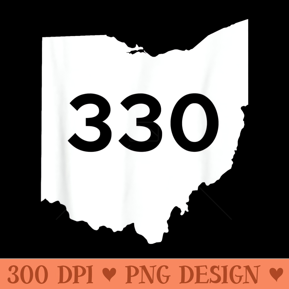 Ohio 330 Area Code T - Modern PNG designs | Inspire Uplift