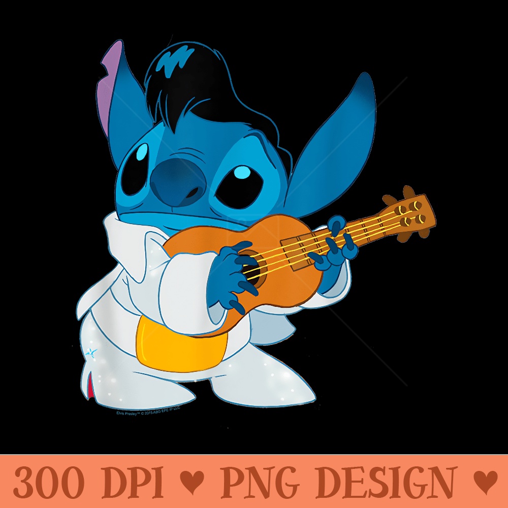 Disney Lilo Stitch Iconic Elvis Stitch Ready To Play Logo - | Inspire ...