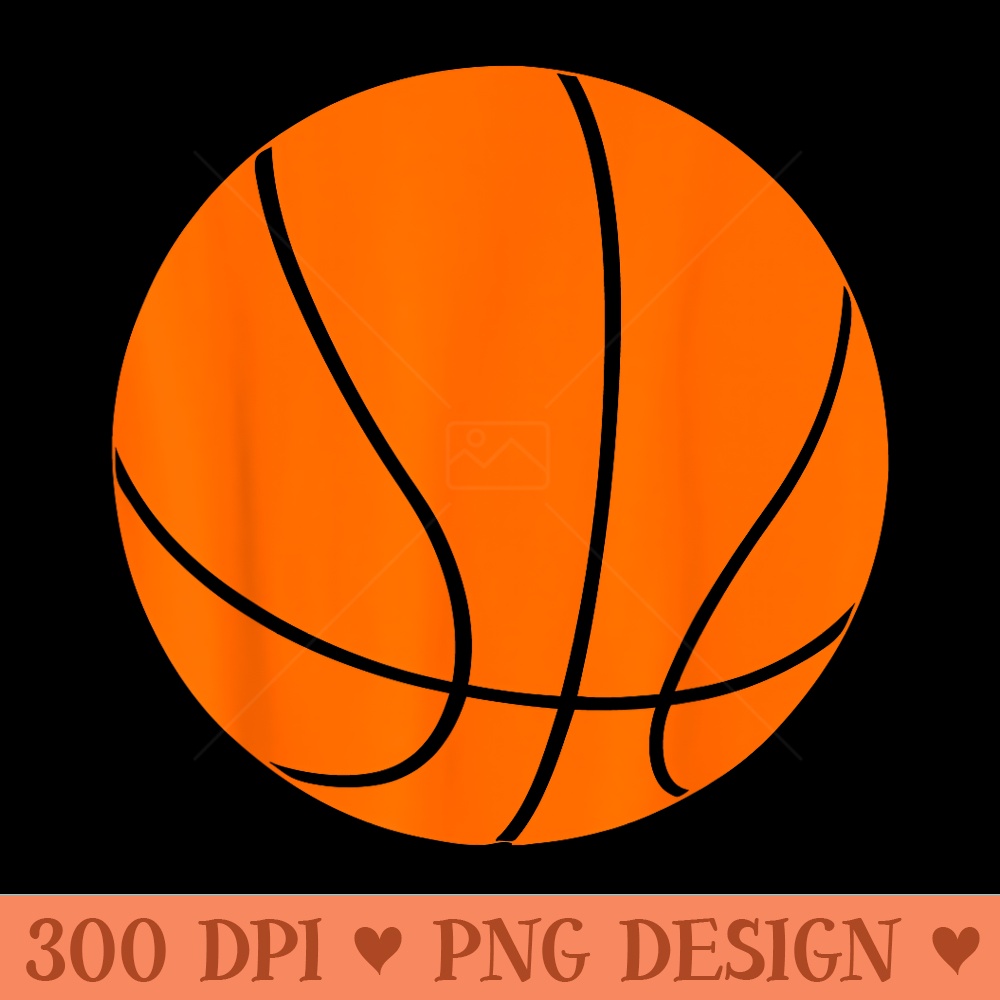 Big Orange Basketball - Printable PNG Graphics | Inspire Uplift