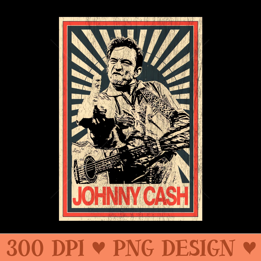 Vintage Poster Johnny Cash Middle Finger - PNG Design Downlo | Inspire ...