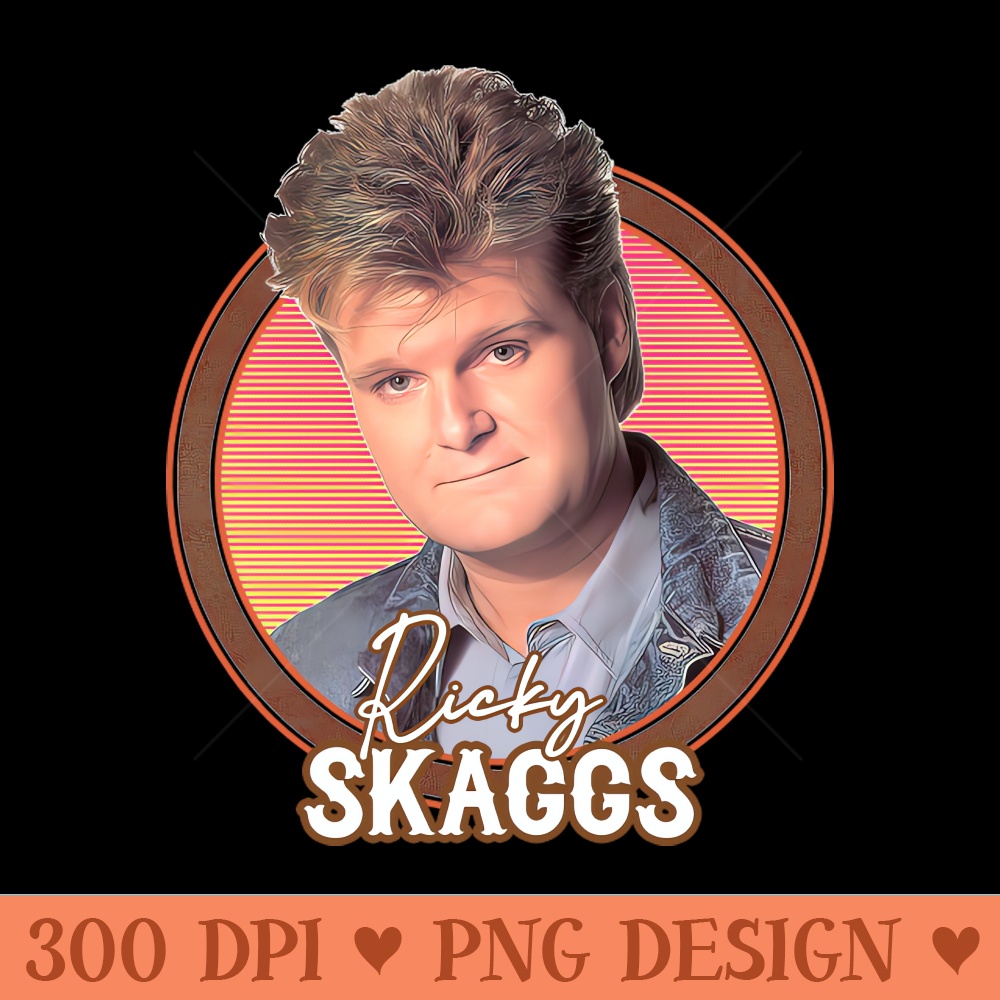 Ricky Skaggs Retro Style Fan Design - Transparent PNG Artwor | Inspire ...