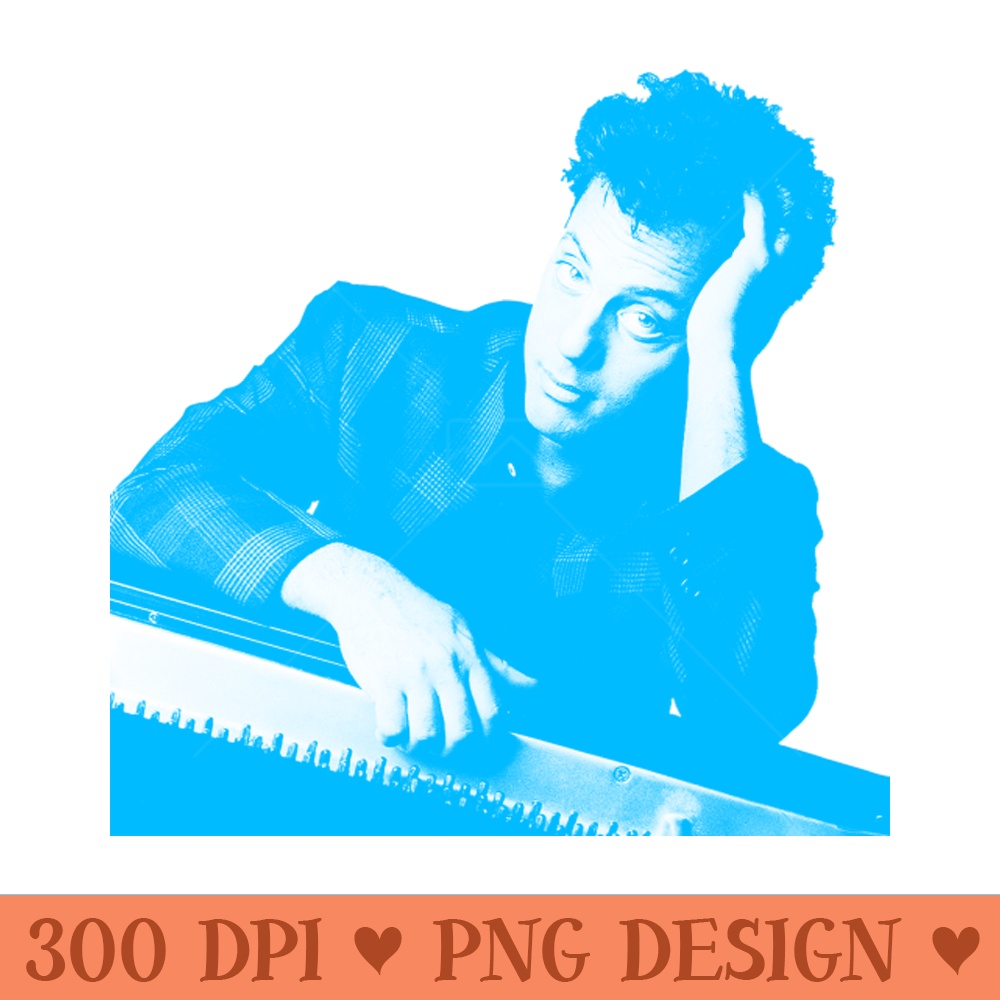 Billy Joel Vintage Style - High Resolution PNG Artwork | Inspire Uplift