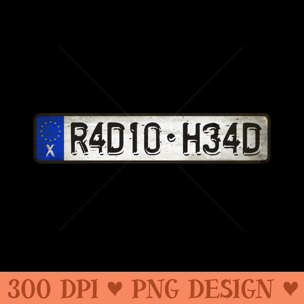 R4D1 H34D Car license plates - Transparent PNG Mockup | Inspire Uplift