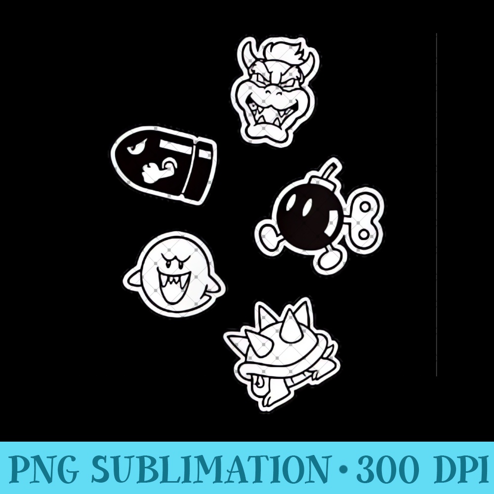 Nintendo Super Mario Bad Guys Pocket - Ready To Print PNG De | Inspire ...