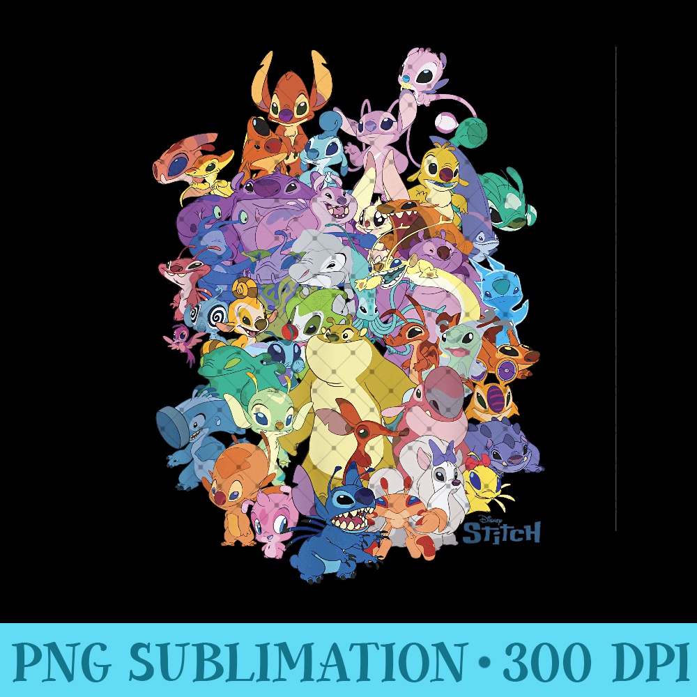 Disney Lilo & Stitch The Experiments Mashup Portrait - PNG d | Inspire ...