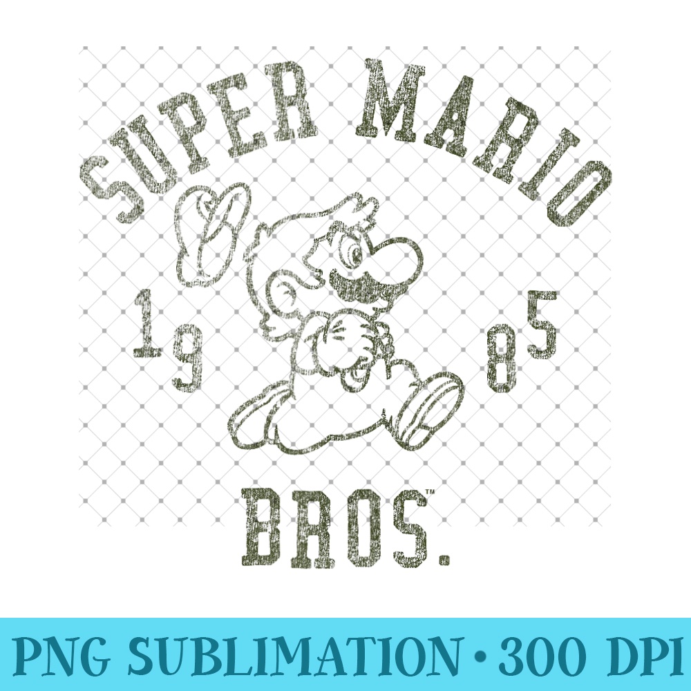 Super Mario Bros Retro Side Run 1985 - PNG design assets | Inspire Uplift