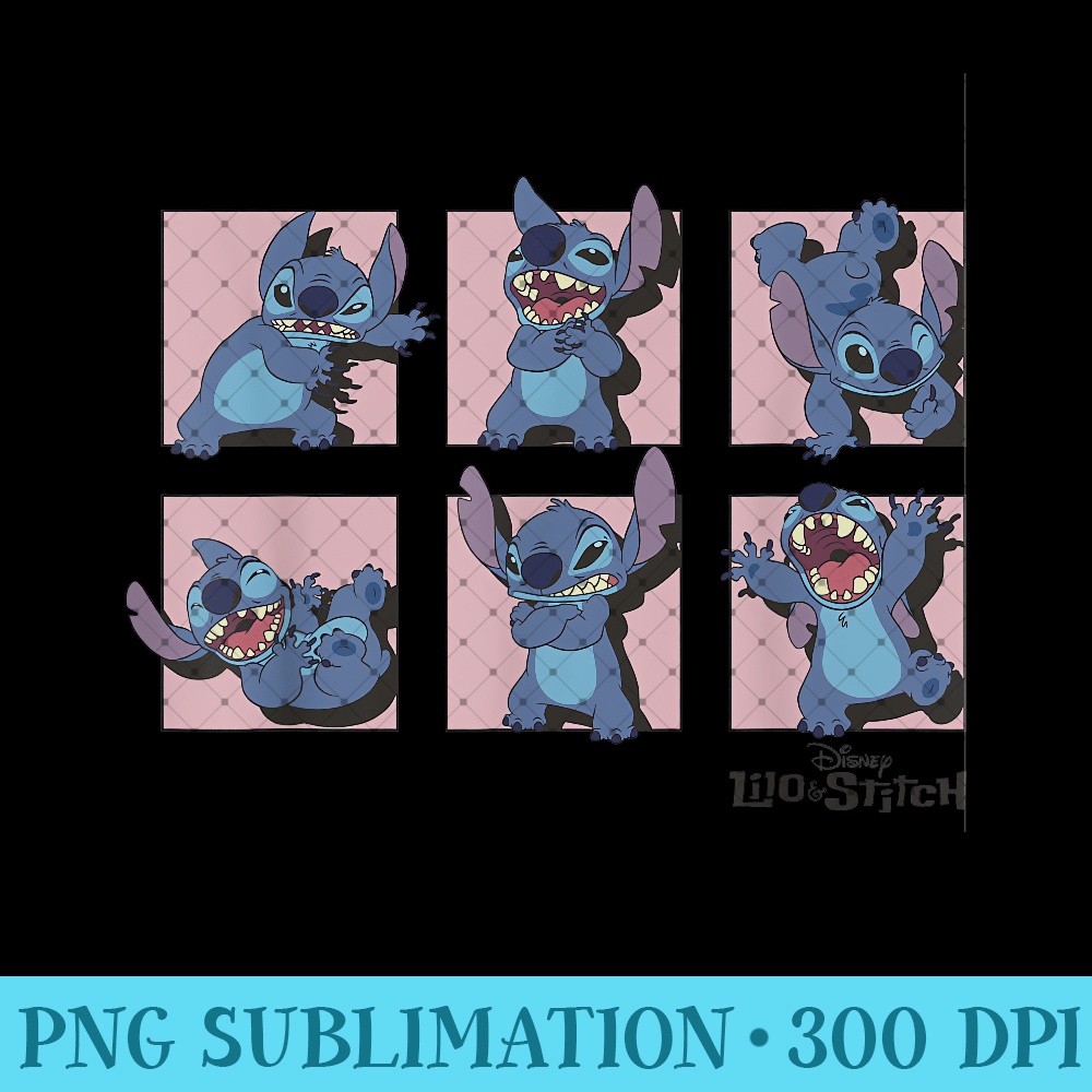 Disney Lilo & Stitch Poses Of Stitch Panels - PNG design ass | Inspire ...