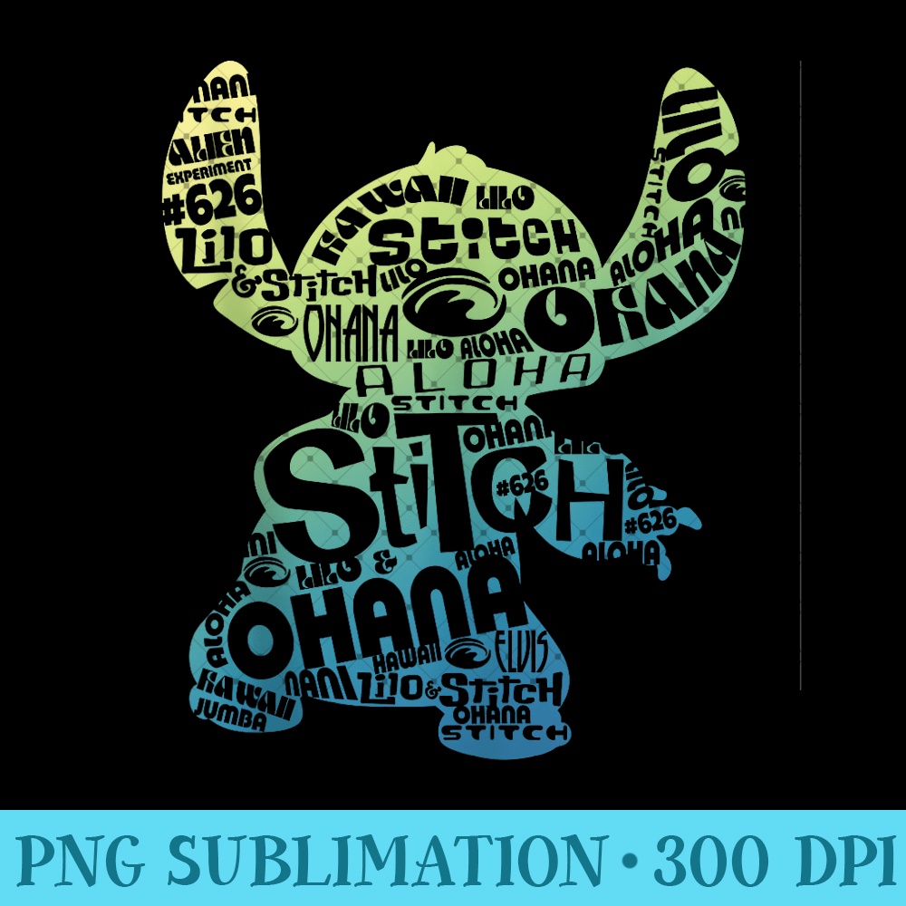 Disney Lilo & Stitch Word Fill - PNG Prints | Inspire Uplift