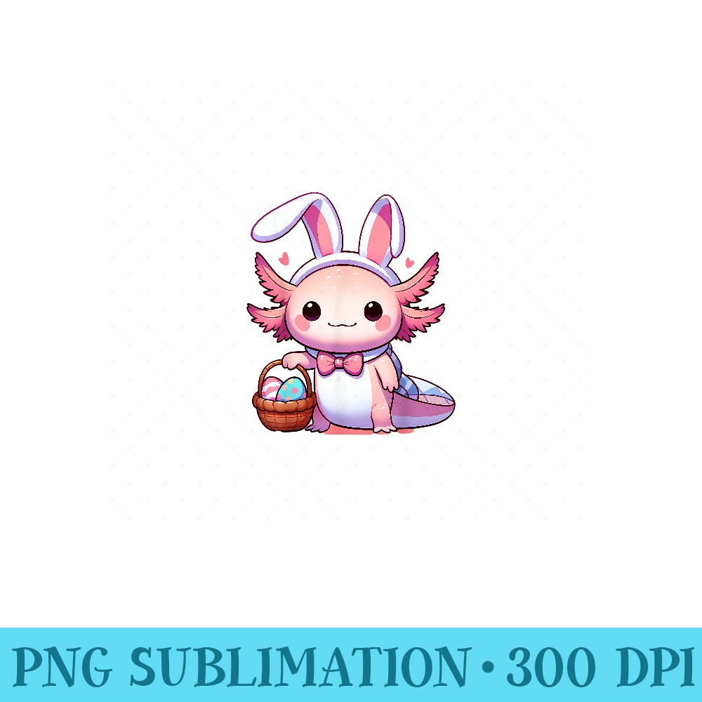 Easter Axolotl Bunny Ears Eggs - PNG design downloads | Inspire Uplift