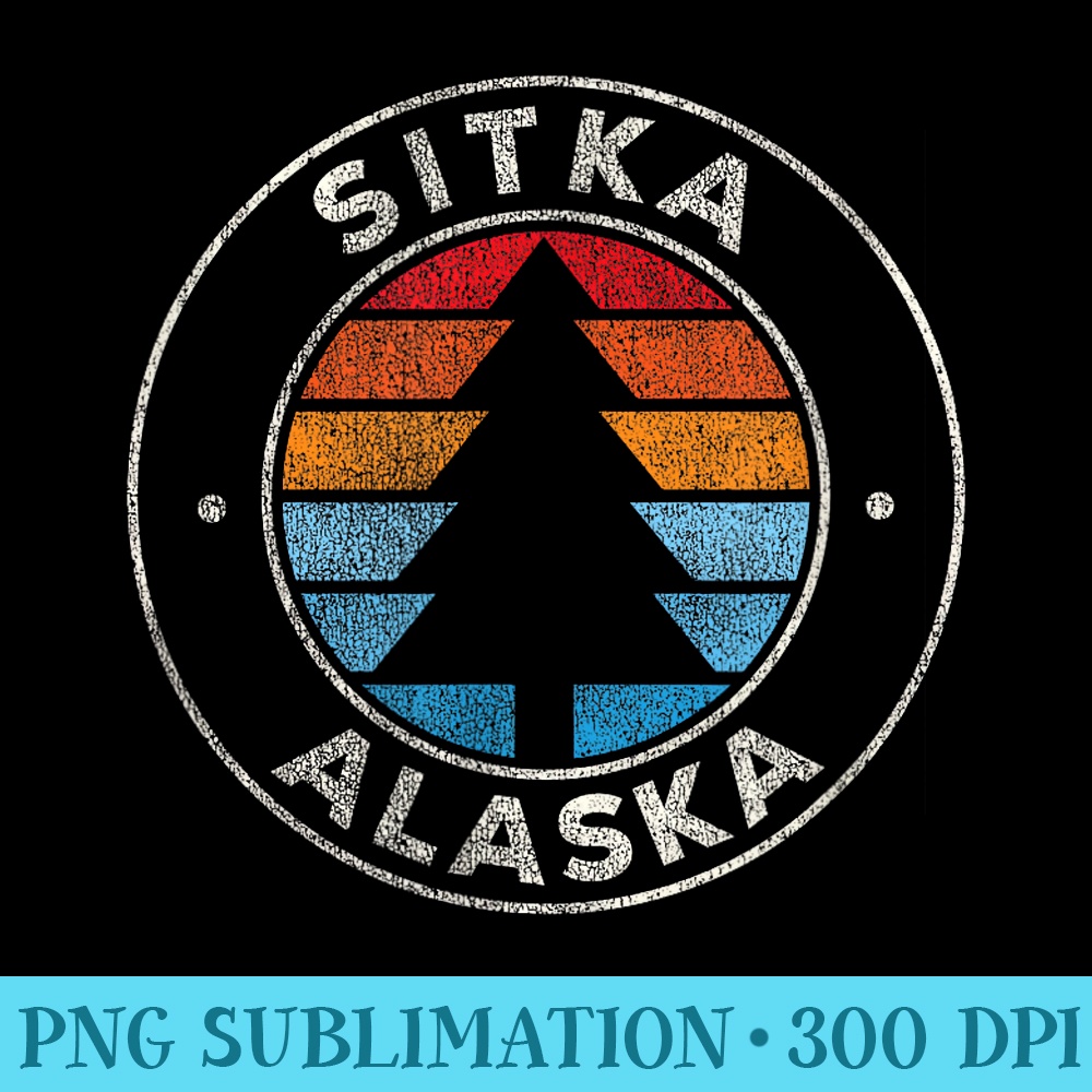 Sitka Alaska AK Vintage Graphic Retro 70s - PNG design asset | Inspire ...
