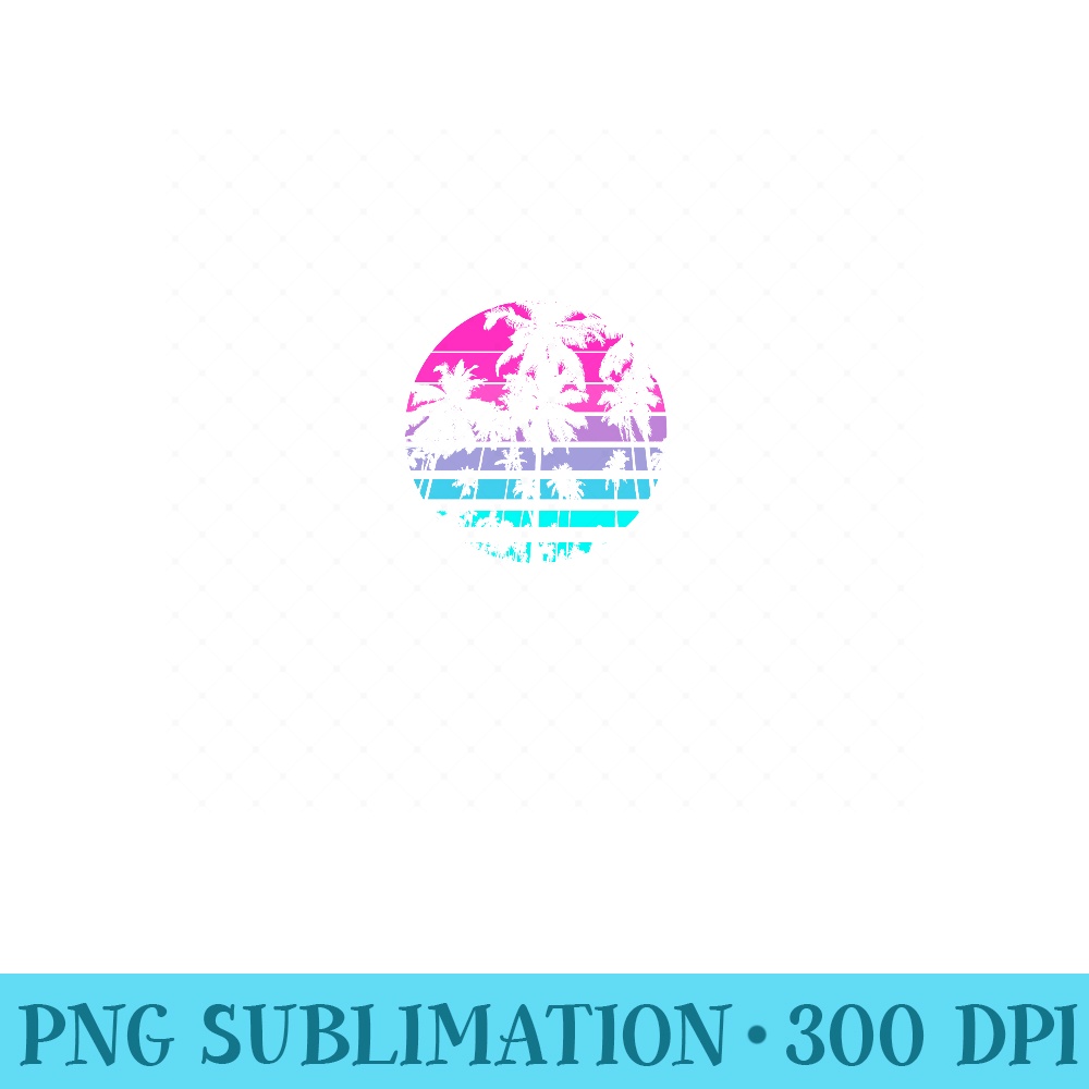 Retro Eighties 80s 90s Beach Style design with palm trees - | Inspire ...