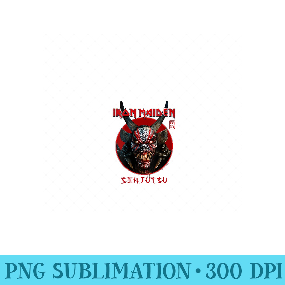 Womens Iron Maiden - Senjutsu Eddie Face Circle - PNG Design | Inspire ...