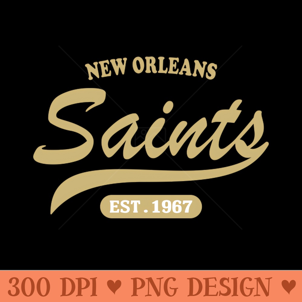 New Orleans Saints Classic Style - Digital PNG Downloads | Inspire Uplift