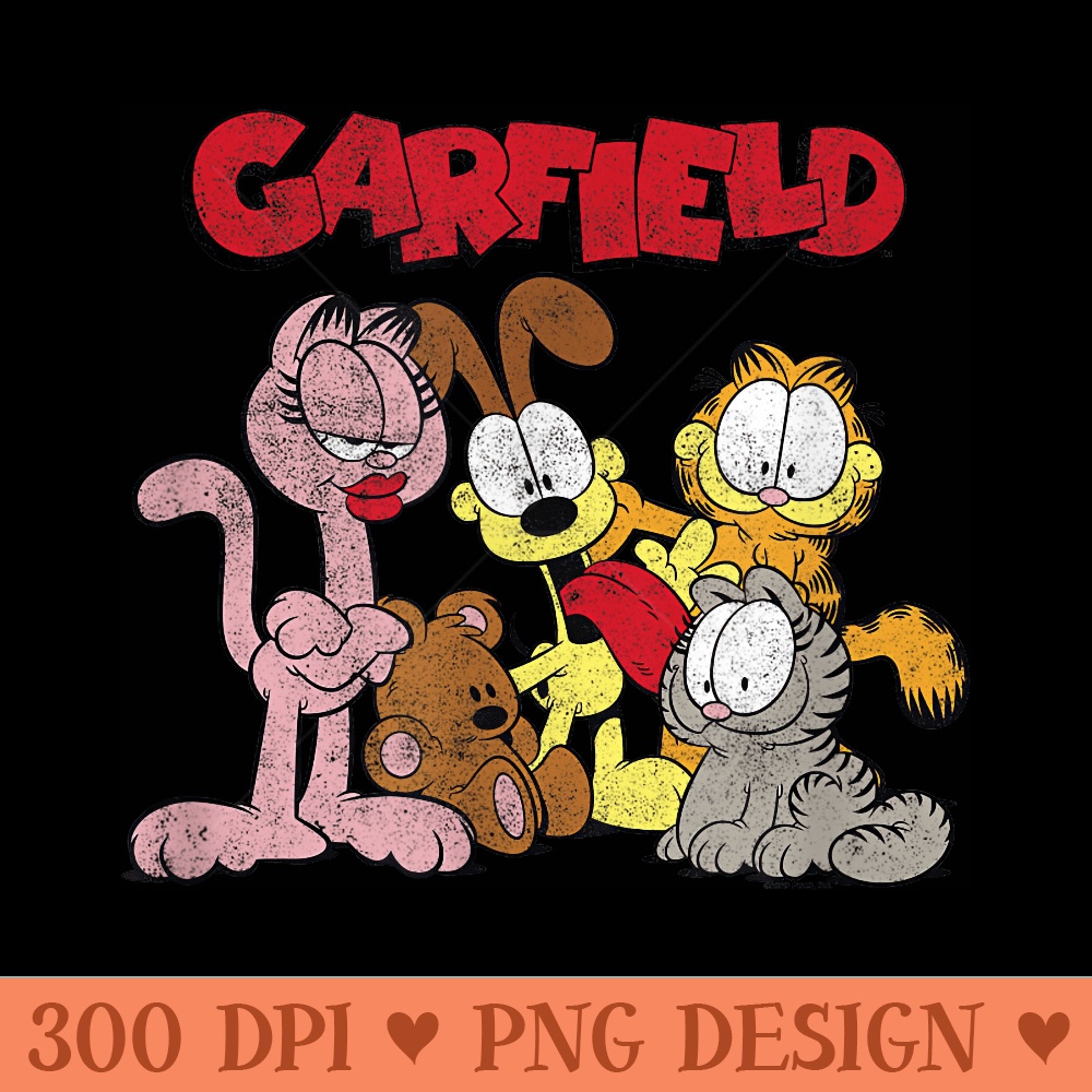 Garfield Group Shot Garfield Crew - PNG design assets | Inspire Uplift