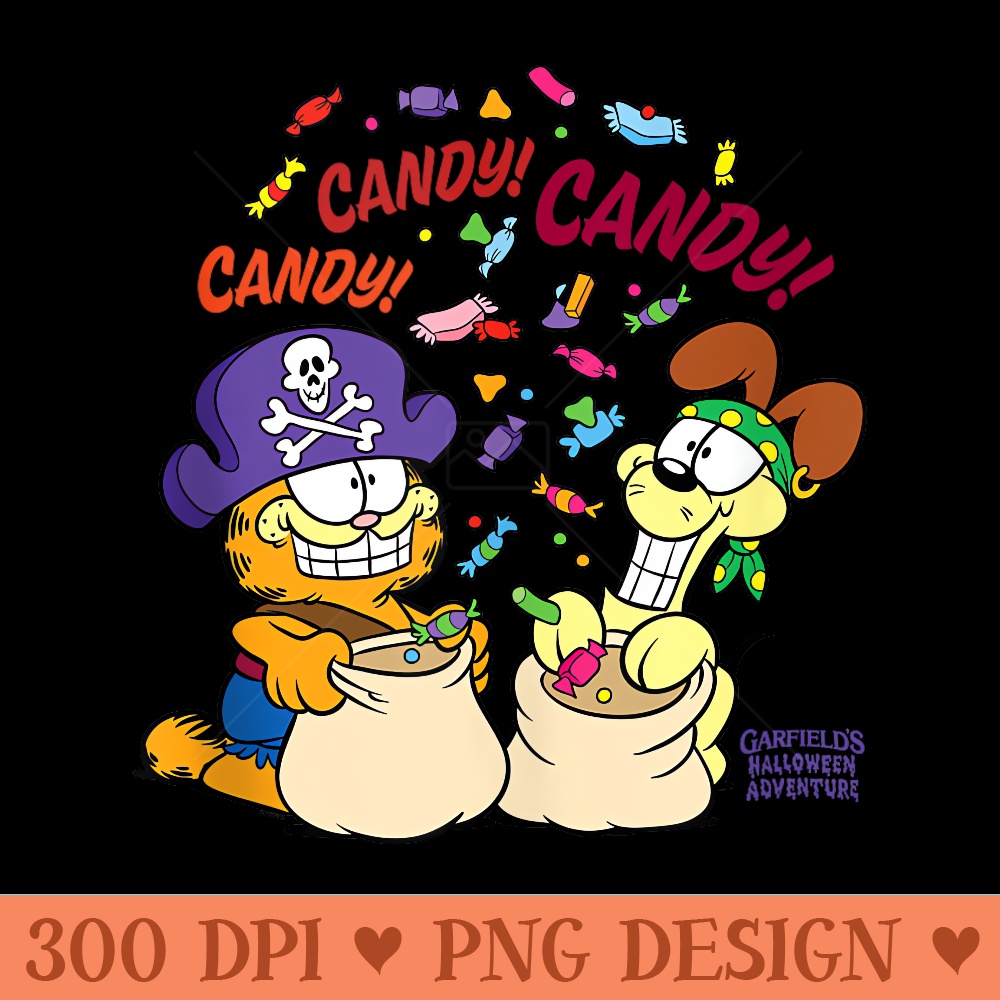 Garfield Candy Candy Candy - Unique PNG Artwork | Inspire Uplift
